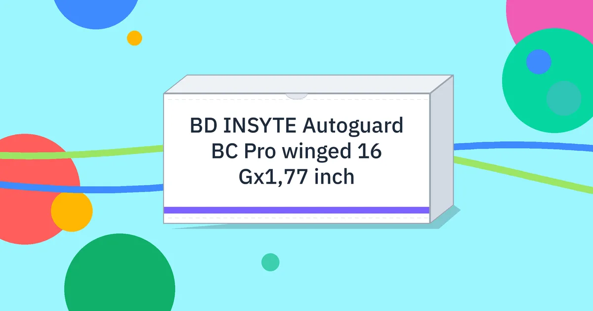 Symbolbild: Packung mit der Aufschrift BD INSYTE Autoguard BC Pro winged 16 Gx1,77 inch (PZN 17518020) – Verfügbarkeit und Bezug in Apotheken in Frankfurt am Main