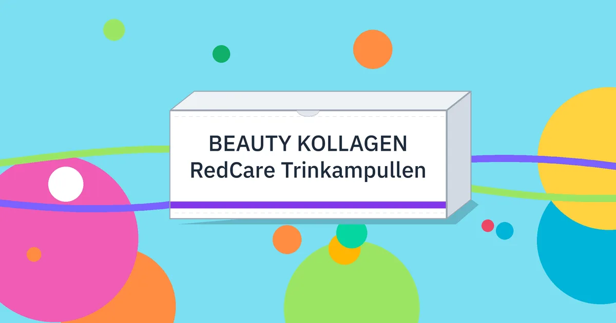 Symbolbild: Packung mit der Aufschrift BEAUTY KOLLAGEN RedCare Trinkampullen (PZN 16764691) – Verfügbarkeit und Bezug in Apotheken in Frankfurt am Main
