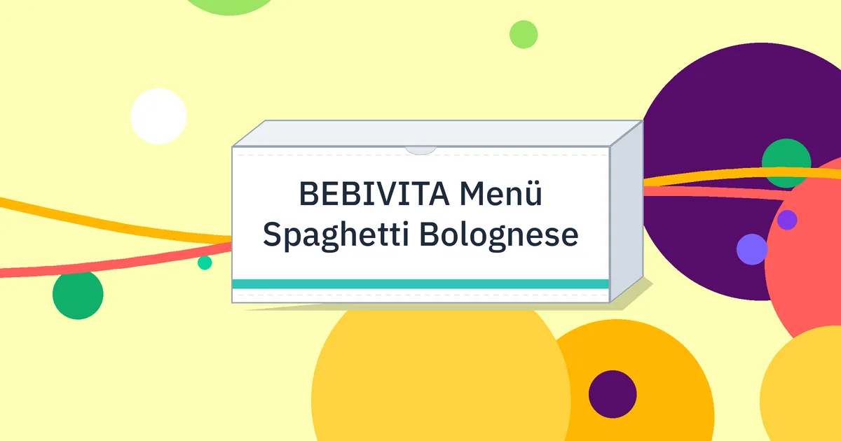 Symbolbild: Packung mit der Aufschrift BEBIVITA Menü Spaghetti Bolognese (PZN 16936005) – Verfügbarkeit und Bezug in Apotheken in Frankfurt am Main