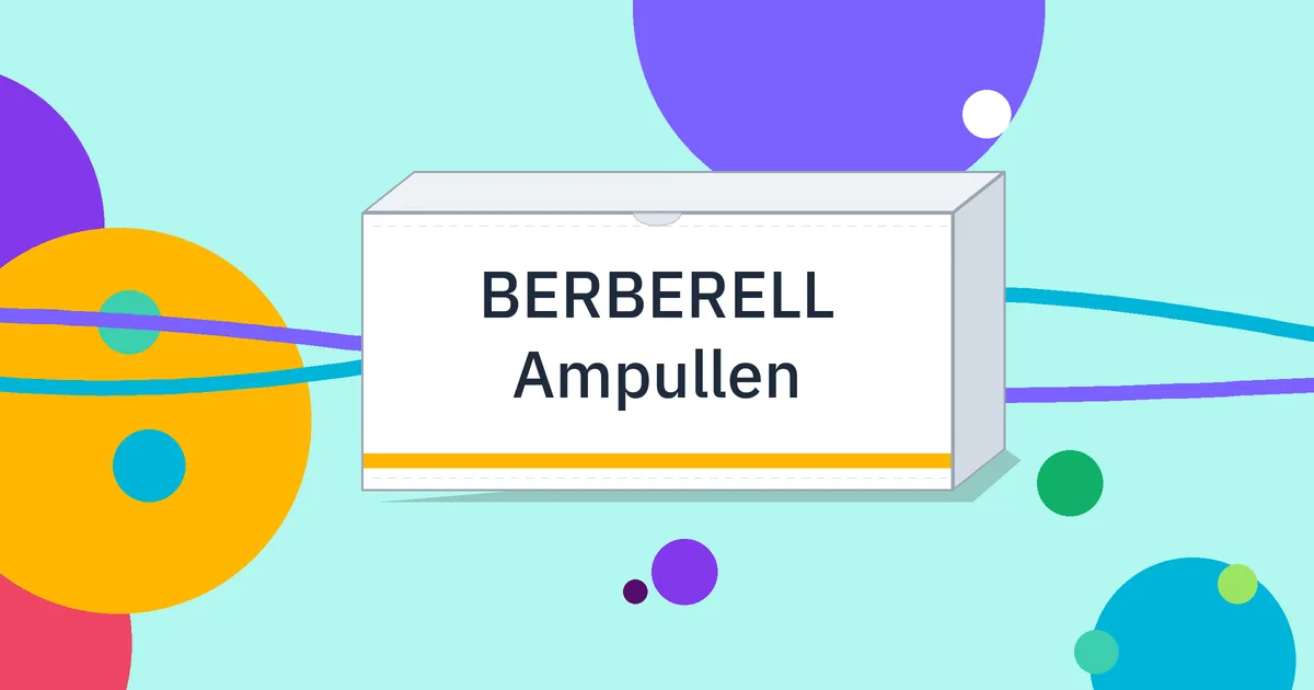 Symbolbild: Packung mit der Aufschrift BERBERELL Ampullen (PZN 19436527) – Verfügbarkeit und Bezug in Apotheken in Frankfurt am Main
