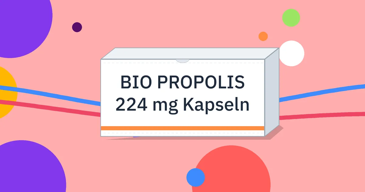 Symbolbild: Packung mit der Aufschrift BIO PROPOLIS 224 mg Kapseln (PZN 18880361) – Verfügbarkeit und Bezug in Apotheken in Frankfurt am Main