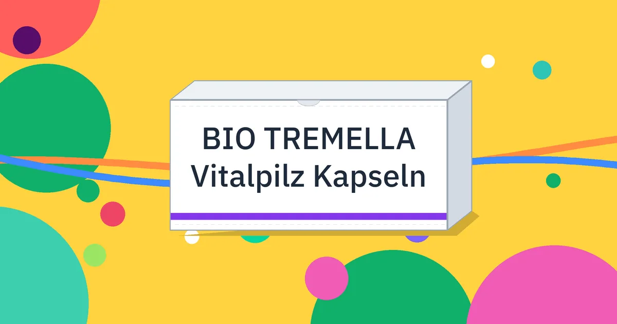 Symbolbild: Packung mit der Aufschrift BIO TREMELLA Vitalpilz Kapseln (PZN 19810687) – Verfügbarkeit und Bezug in Apotheken in Frankfurt am Main