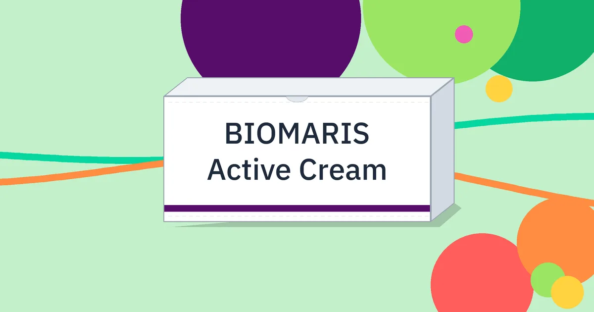 Symbolbild: Packung mit der Aufschrift BIOMARIS Active Cream (PZN 00003085) – Verfügbarkeit und Bezug in Apotheken in Frankfurt am Main