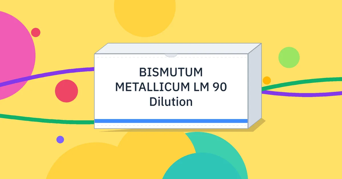 Symbolbild: Packung mit der Aufschrift BISMUTUM METALLICUM LM 90 Dilution (PZN 12795039) – Verfügbarkeit und Bezug in Apotheken in Frankfurt am Main