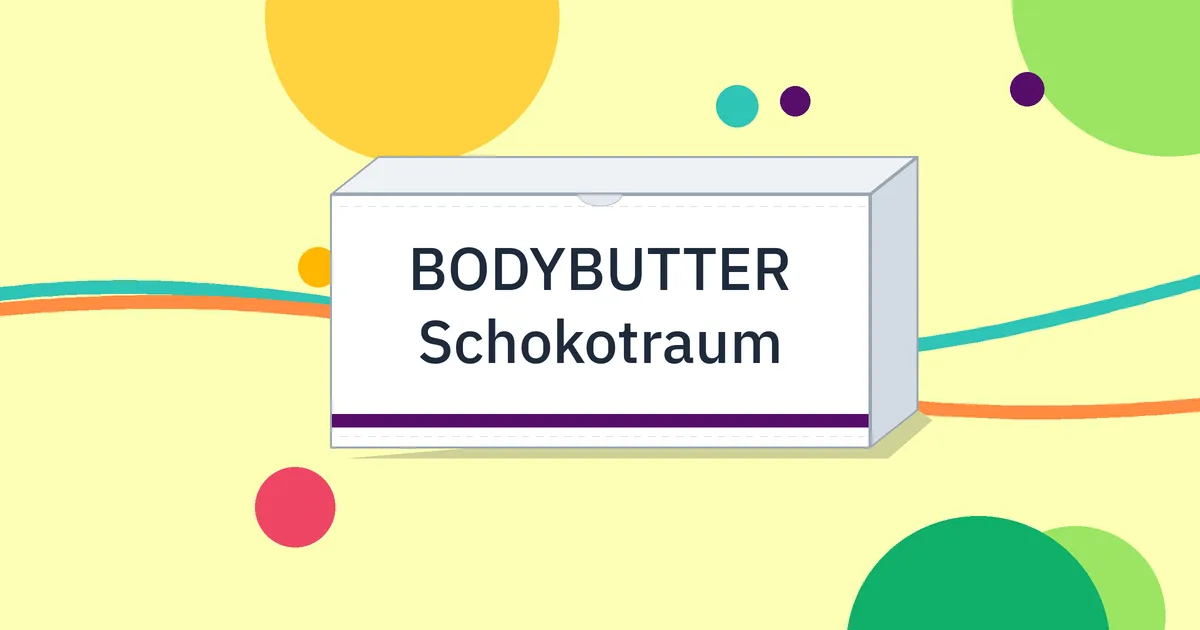 Symbolbild: Packung mit der Aufschrift BODYBUTTER Schokotraum (PZN 20520368) – Verfügbarkeit und Bezug in Apotheken in Frankfurt am Main