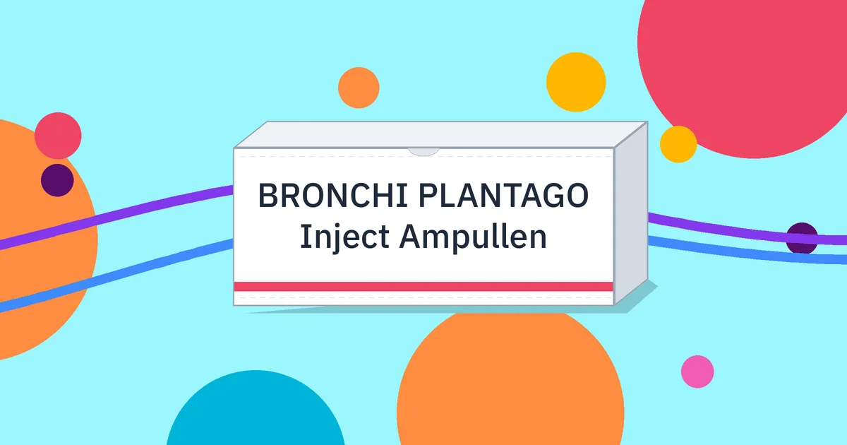 Symbolbild: Packung mit der Aufschrift BRONCHI PLANTAGO Inject Ampullen (PZN 00085060) – Verfügbarkeit und Bezug in Apotheken in Frankfurt am Main