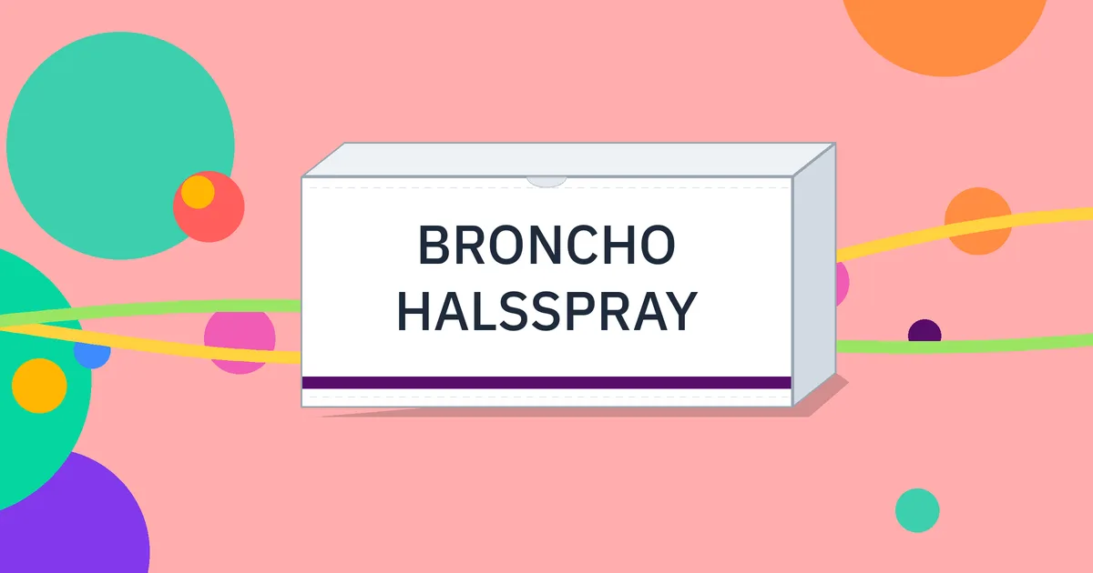Symbolbild: Packung mit der Aufschrift BRONCHO HALSSPRAY (PZN 20204147) – Verfügbarkeit und Bezug in Apotheken in Frankfurt am Main