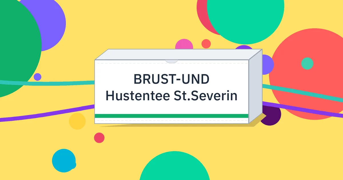 Symbolbild: Packung mit der Aufschrift BRUST-UND Hustentee St.Severin (PZN 18263119) – Verfügbarkeit und Bezug in Apotheken in Frankfurt am Main