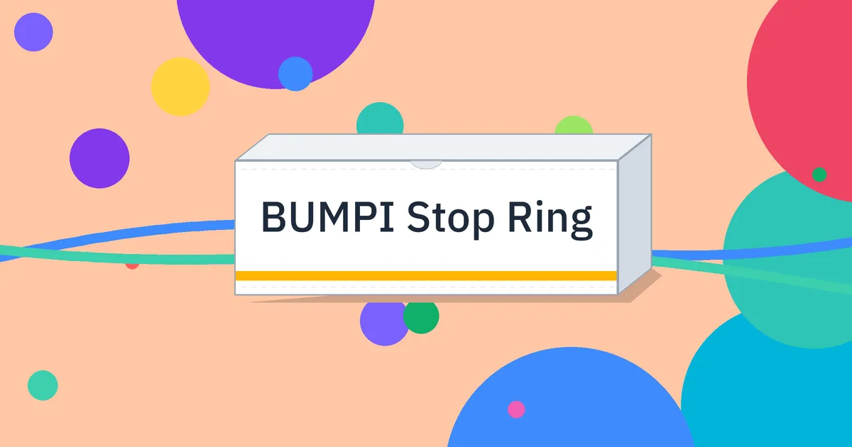Symbolbild: Packung mit der Aufschrift BUMPI Stop Ring (PZN 18604135) – Verfügbarkeit und Bezug in Apotheken in Frankfurt am Main