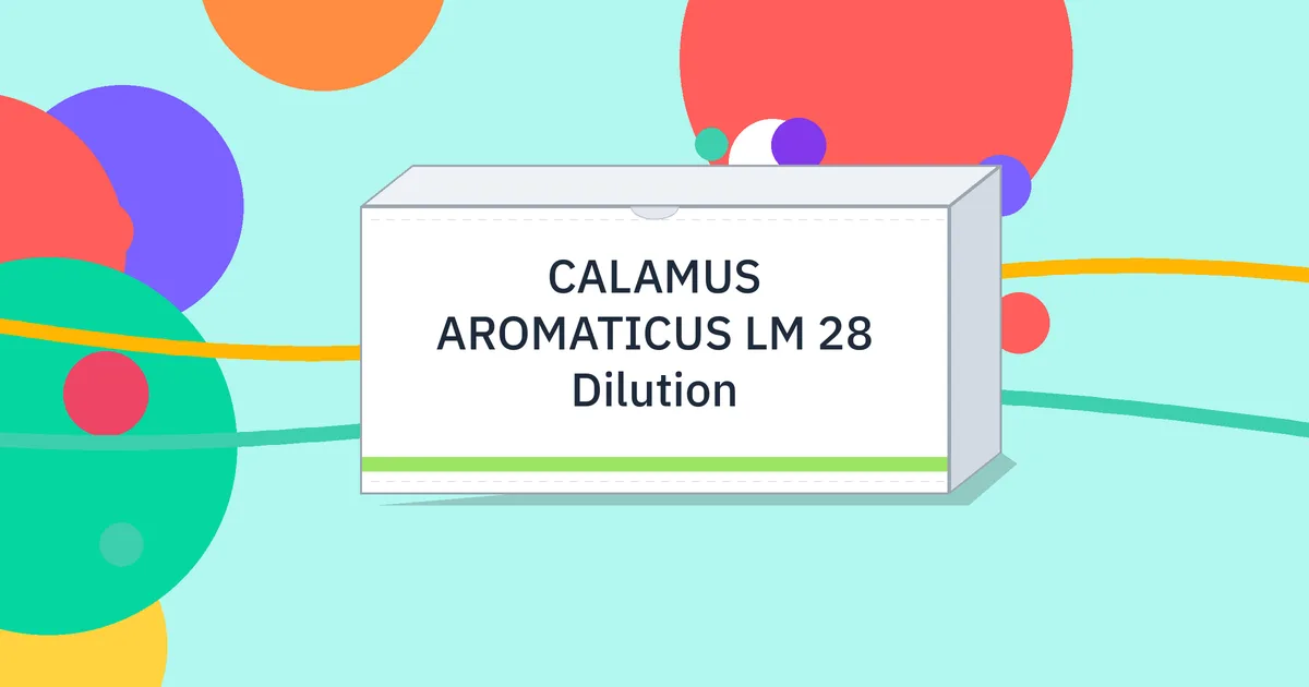 Symbolbild: Packung mit der Aufschrift CALAMUS AROMATICUS LM 28 Dilution (PZN 13405098) – Verfügbarkeit und Bezug in Apotheken in Frankfurt am Main