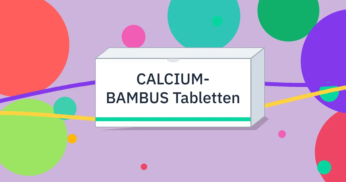 Symbolbild: Packung mit der Aufschrift CALCIUM-BAMBUS Tabletten (PZN 09077205) – Verfügbarkeit und Bezug in Apotheken in Frankfurt am Main