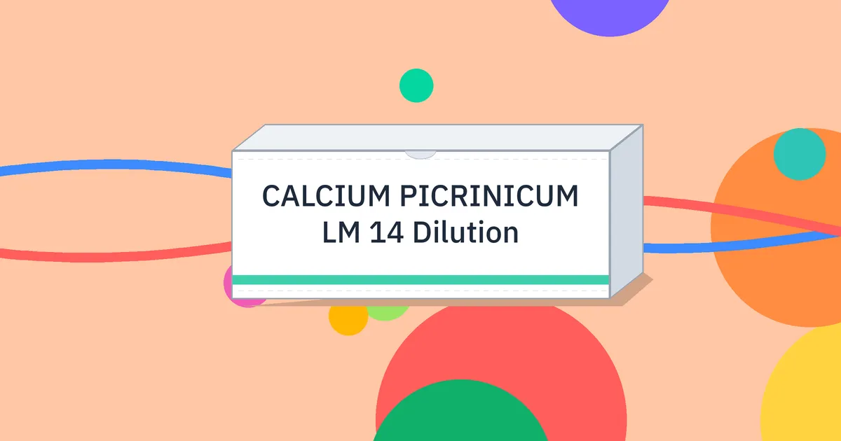 Symbolbild: Packung mit der Aufschrift CALCIUM PICRINICUM LM 14 Dilution (PZN 13410716) – Verfügbarkeit und Bezug in Apotheken in Frankfurt am Main