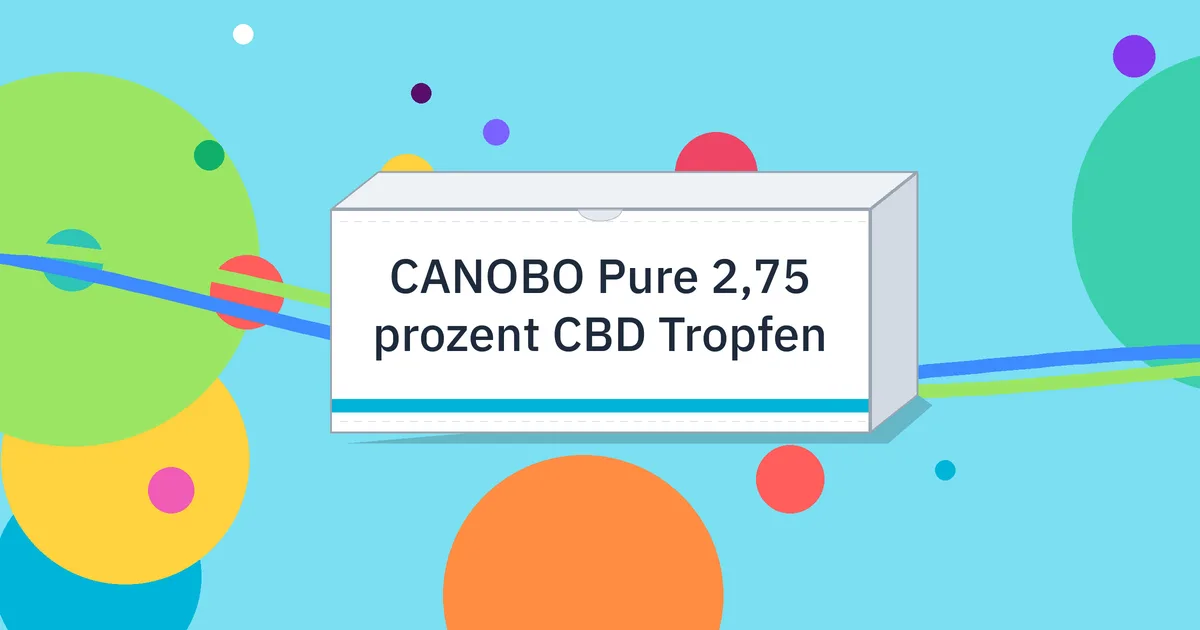 Symbolbild: Packung mit der Aufschrift CANOBO Pure 2,75 prozent CBD Tropfen (PZN 16756272) – Verfügbarkeit und Bezug in Apotheken in Frankfurt am Main