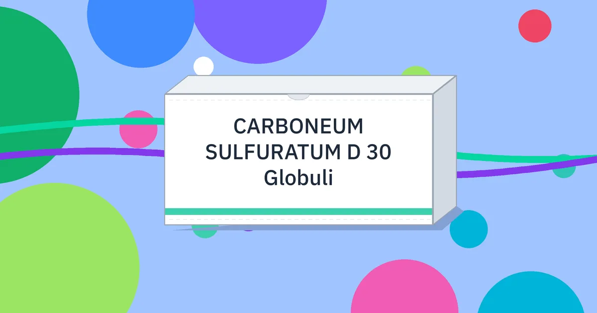 Symbolbild: Packung mit der Aufschrift CARBONEUM SULFURATUM D 30 Globuli (PZN 19714742) – Verfügbarkeit und Bezug in Apotheken in Frankfurt am Main