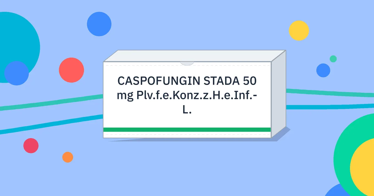 Symbolbild: Packung mit der Aufschrift CASPOFUNGIN STADA 50 mg Plv.f.e.Konz.z.H.e.Inf.-L. (PZN 12381504) – Verfügbarkeit und Bezug in Apotheken in Frankfurt am Main