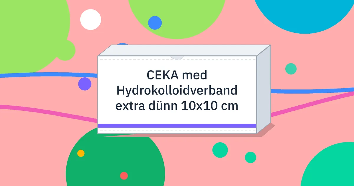 Symbolbild: Packung mit der Aufschrift CEKA med Hydrokolloidverband extra dünn 10x10 cm (PZN 19276727) – Verfügbarkeit und Bezug in Apotheken in Frankfurt am Main