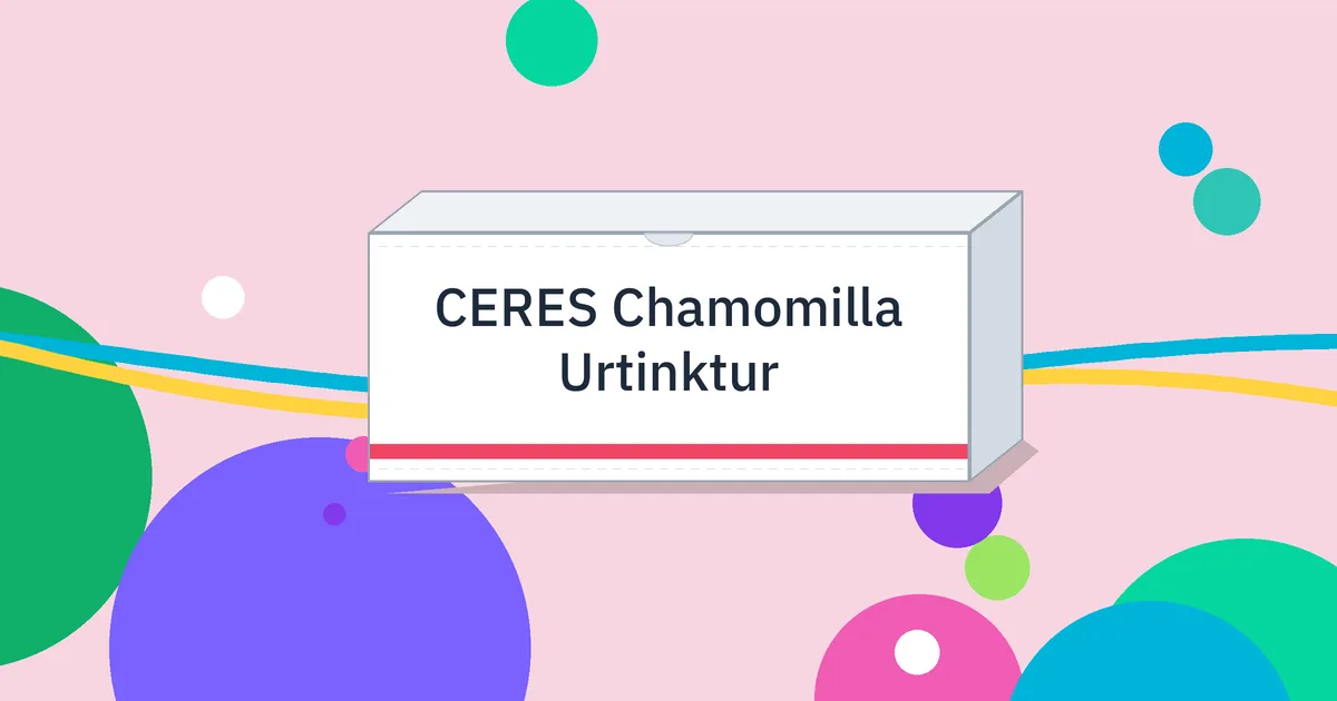 Symbolbild: Packung mit der Aufschrift CERES Chamomilla Urtinktur (PZN 00178778) – Verfügbarkeit und Bezug in Apotheken in Frankfurt am Main