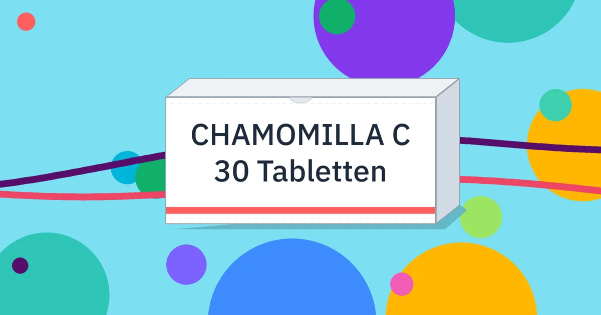 Symbolbild: Packung mit der Aufschrift CHAMOMILLA C 30 Tabletten (PZN 07141554) – Verfügbarkeit und Bezug in Apotheken in Frankfurt am Main