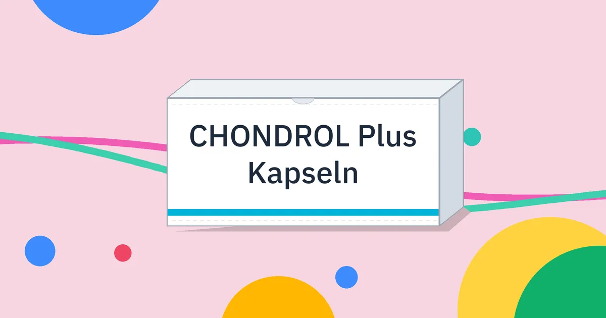 Symbolbild: Packung mit der Aufschrift CHONDROL Plus Kapseln (PZN 00476659) – Verfügbarkeit und Bezug in Apotheken in Frankfurt am Main