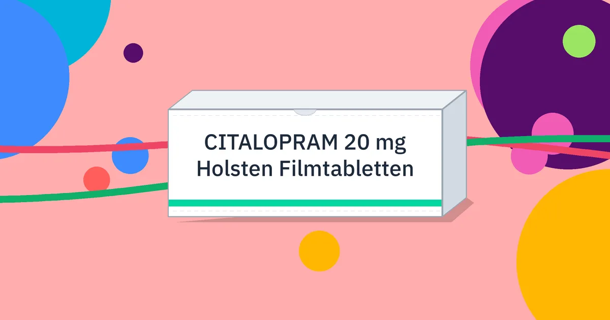 Symbolbild: Packung mit der Aufschrift CITALOPRAM 20 mg Holsten Filmtabletten (PZN 02752129) – Verfügbarkeit und Bezug in Apotheken in Frankfurt am Main