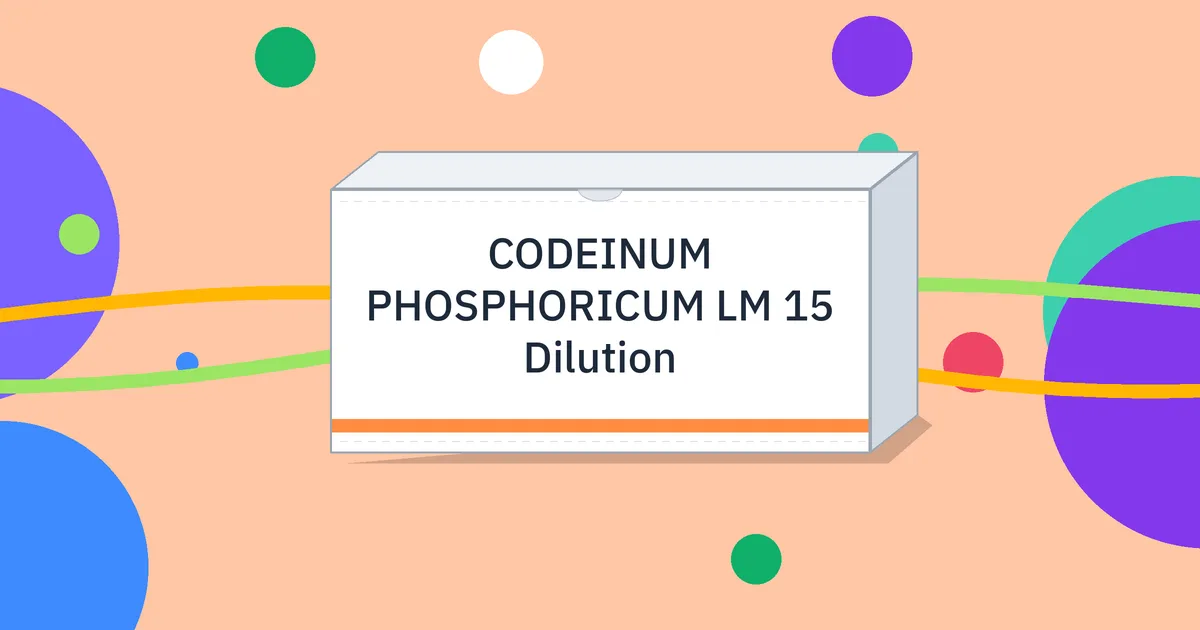 Symbolbild: Packung mit der Aufschrift CODEINUM PHOSPHORICUM LM 15 Dilution (PZN 12829991) – Verfügbarkeit und Bezug in Apotheken in Frankfurt am Main