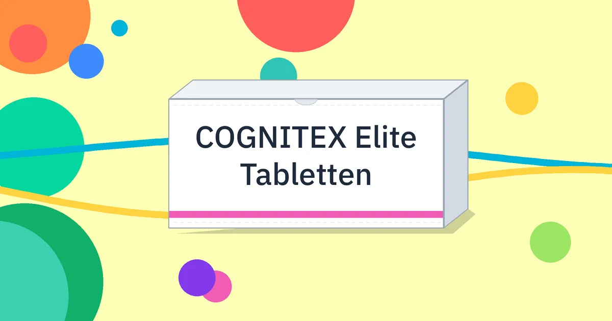 Symbolbild: Packung mit der Aufschrift COGNITEX Elite Tabletten (PZN 19740627) – Verfügbarkeit und Bezug in Apotheken in Frankfurt am Main
