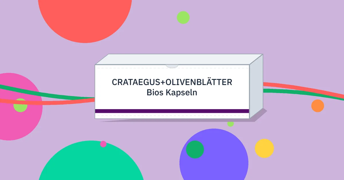 Symbolbild: Packung mit der Aufschrift CRATAEGUS+OLIVENBLÄTTER Bios Kapseln (PZN 00978941) – Verfügbarkeit und Bezug in Apotheken in Frankfurt am Main