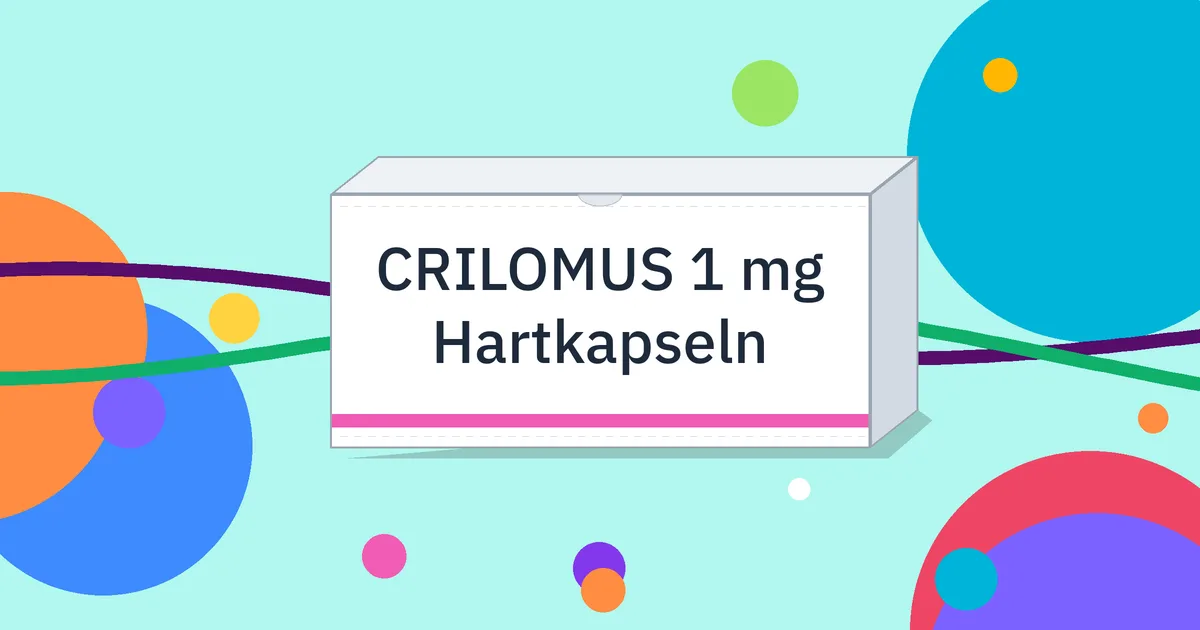 Symbolbild: Packung mit der Aufschrift CRILOMUS 1 mg Hartkapseln (PZN 10382089) – Verfügbarkeit und Bezug in Apotheken in Frankfurt am Main