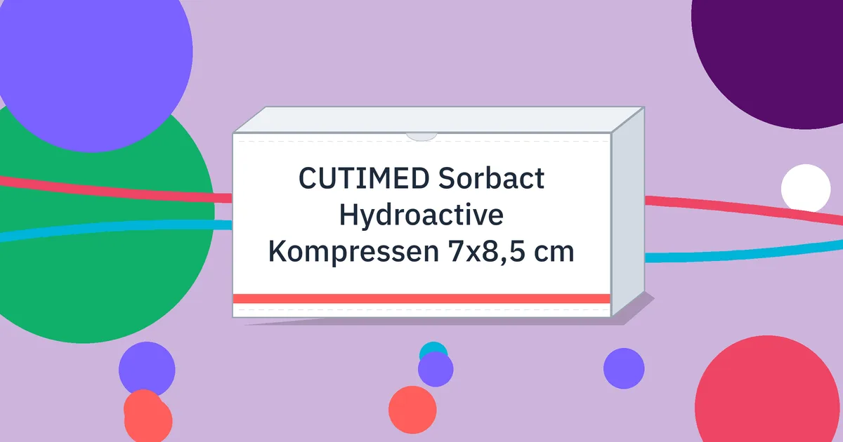 Symbolbild: Packung mit der Aufschrift CUTIMED Sorbact Hydroactive Kompressen 7x8,5 cm (PZN 06148063) – Verfügbarkeit und Bezug in Apotheken in Frankfurt am Main