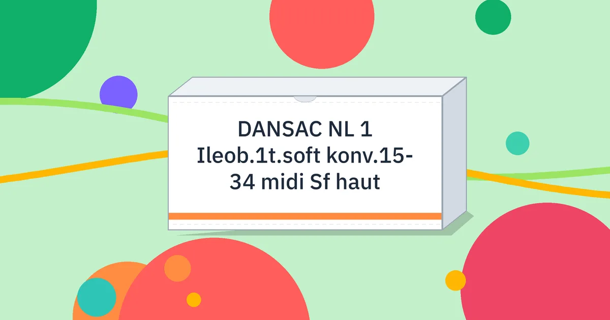 Symbolbild: Packung mit der Aufschrift DANSAC NL 1 Ileob.1t.soft konv.15-34 midi Sf haut (PZN 10344628) – Verfügbarkeit und Bezug in Apotheken in Frankfurt am Main