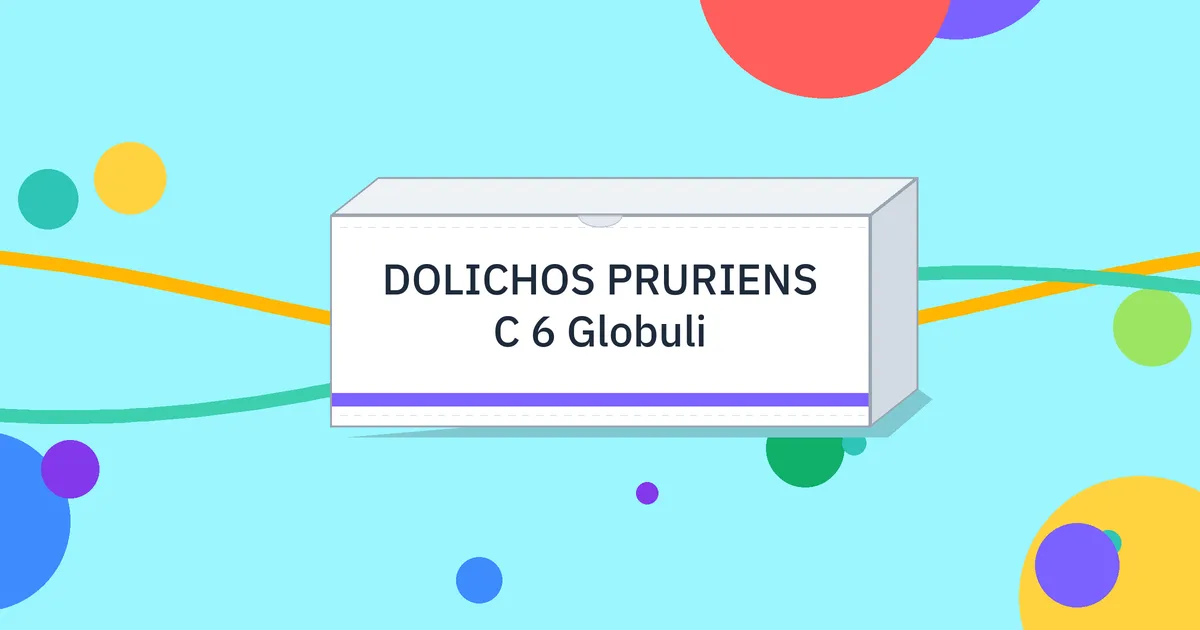 Symbolbild: Packung mit der Aufschrift DOLICHOS PRURIENS C 6 Globuli (PZN 00000684) – Verfügbarkeit und Bezug in Apotheken in Frankfurt am Main