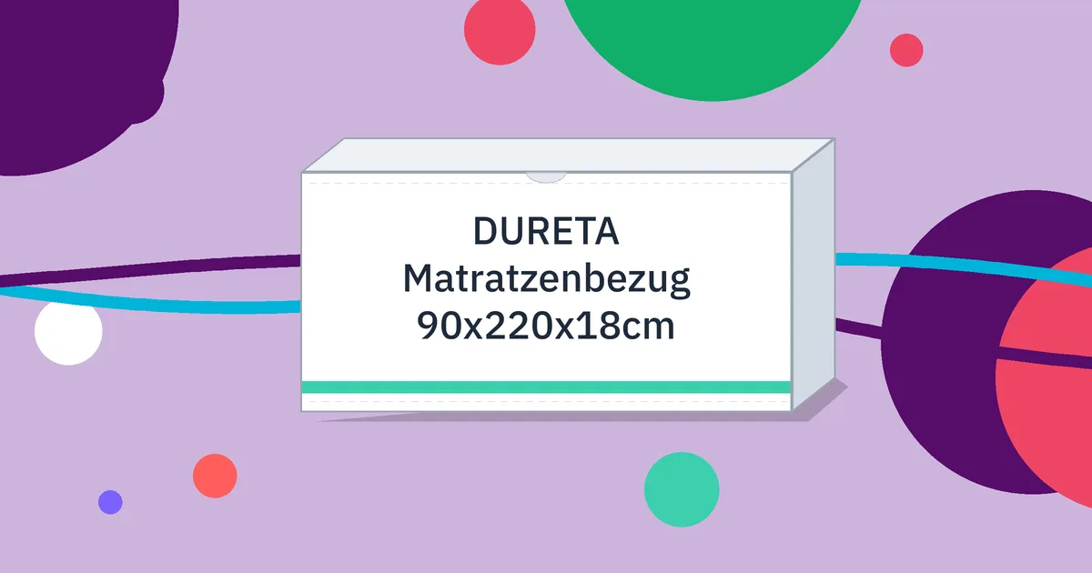 Symbolbild: Packung mit der Aufschrift DURETA Matratzenbezug 90x220x18cm (PZN 01855287) – Verfügbarkeit und Bezug in Apotheken in Frankfurt am Main