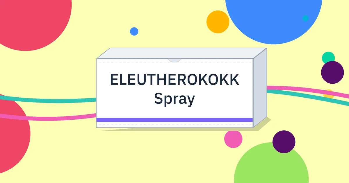Symbolbild: Packung mit der Aufschrift ELEUTHEROKOKK Spray (PZN 11712436) – Verfügbarkeit und Bezug in Apotheken in Frankfurt am Main
