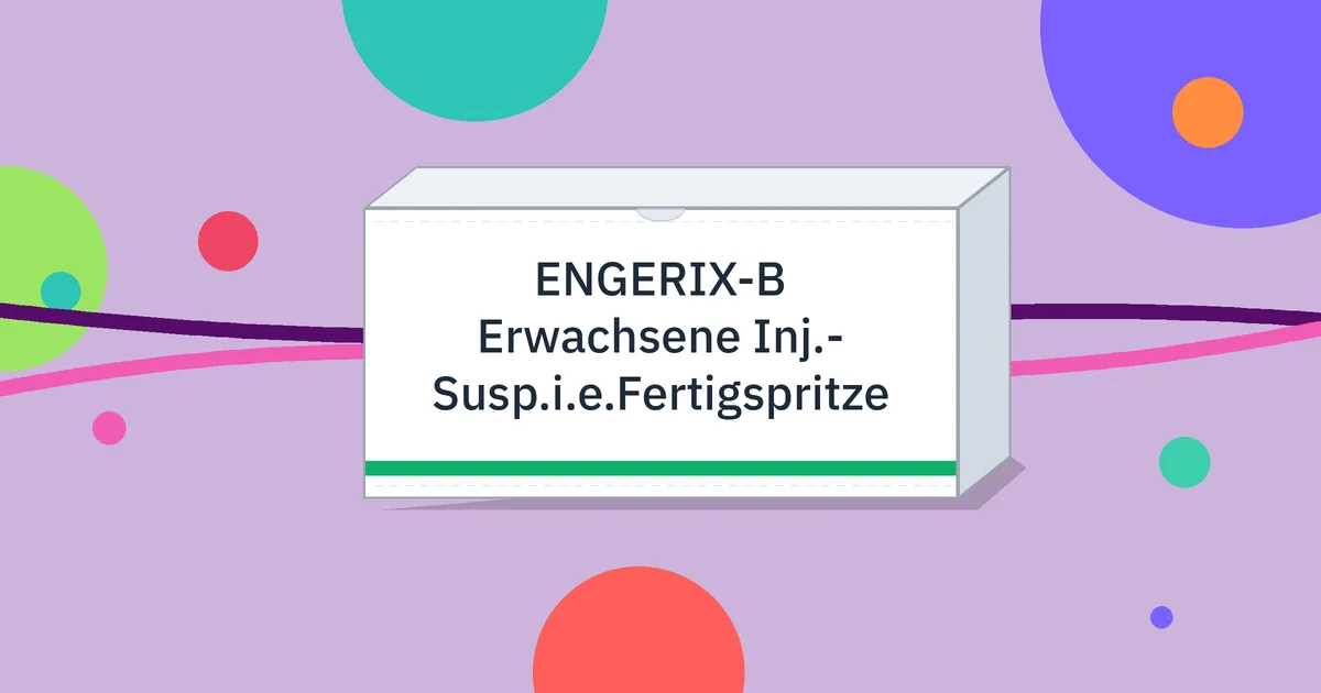 Symbolbild: Packung mit der Aufschrift ENGERIX-B Erwachsene Inj.-Susp.i.e.Fertigspritze (PZN 00614759) – Verfügbarkeit und Bezug in Apotheken in Frankfurt am Main