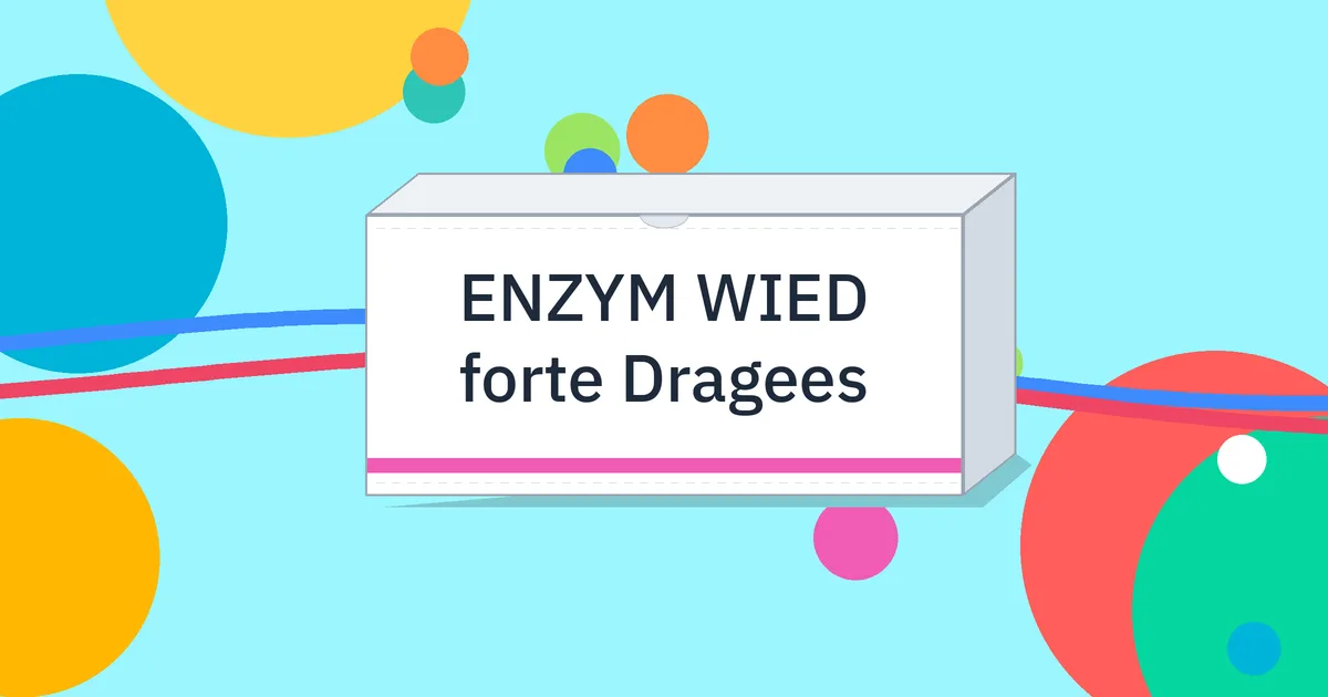 Symbolbild: Packung mit der Aufschrift ENZYM WIED forte Dragees (PZN 18909202) – Verfügbarkeit und Bezug in Apotheken in Frankfurt am Main