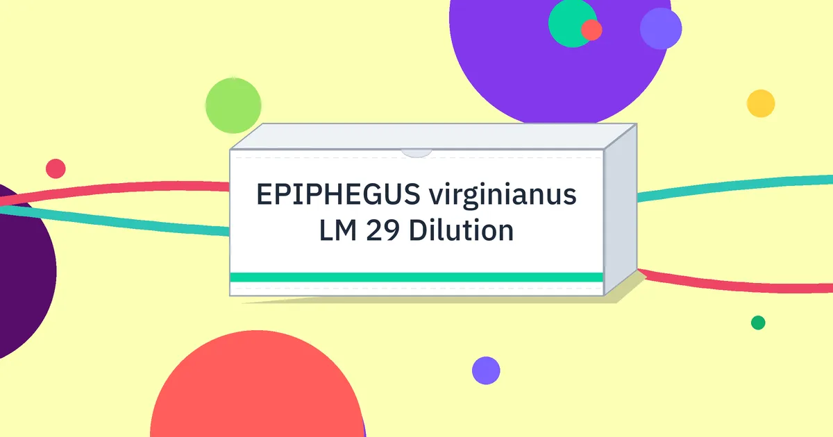 Symbolbild: Packung mit der Aufschrift EPIPHEGUS virginianus LM 29 Dilution (PZN 13472775) – Verfügbarkeit und Bezug in Apotheken in Frankfurt am Main