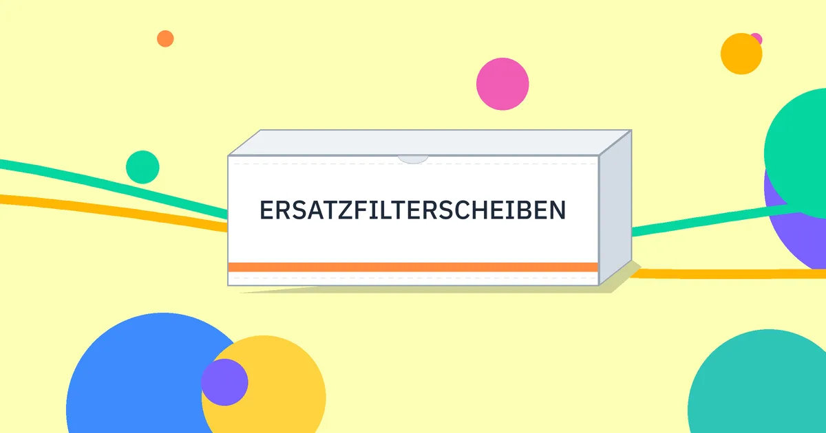Symbolbild: Packung mit der Aufschrift ERSATZFILTERSCHEIBEN (PZN 02399986) – Verfügbarkeit und Bezug in Apotheken in Frankfurt am Main