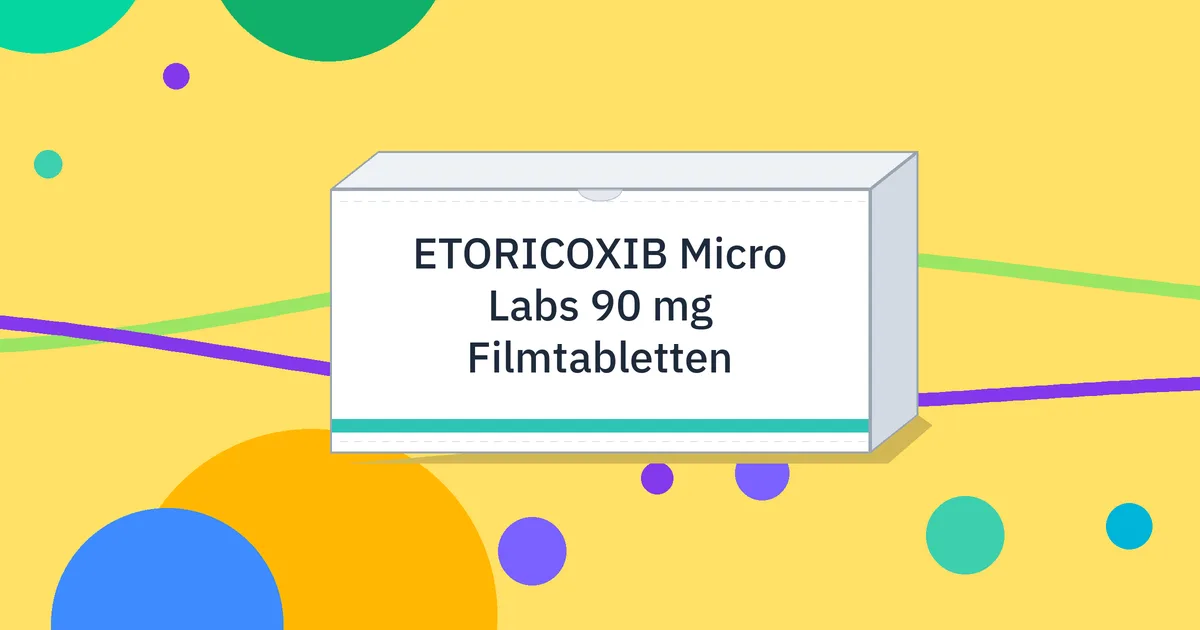 Symbolbild: Packung mit der Aufschrift ETORICOXIB Micro Labs 90 mg Filmtabletten (PZN 12637837) – Verfügbarkeit und Bezug in Apotheken in Frankfurt am Main