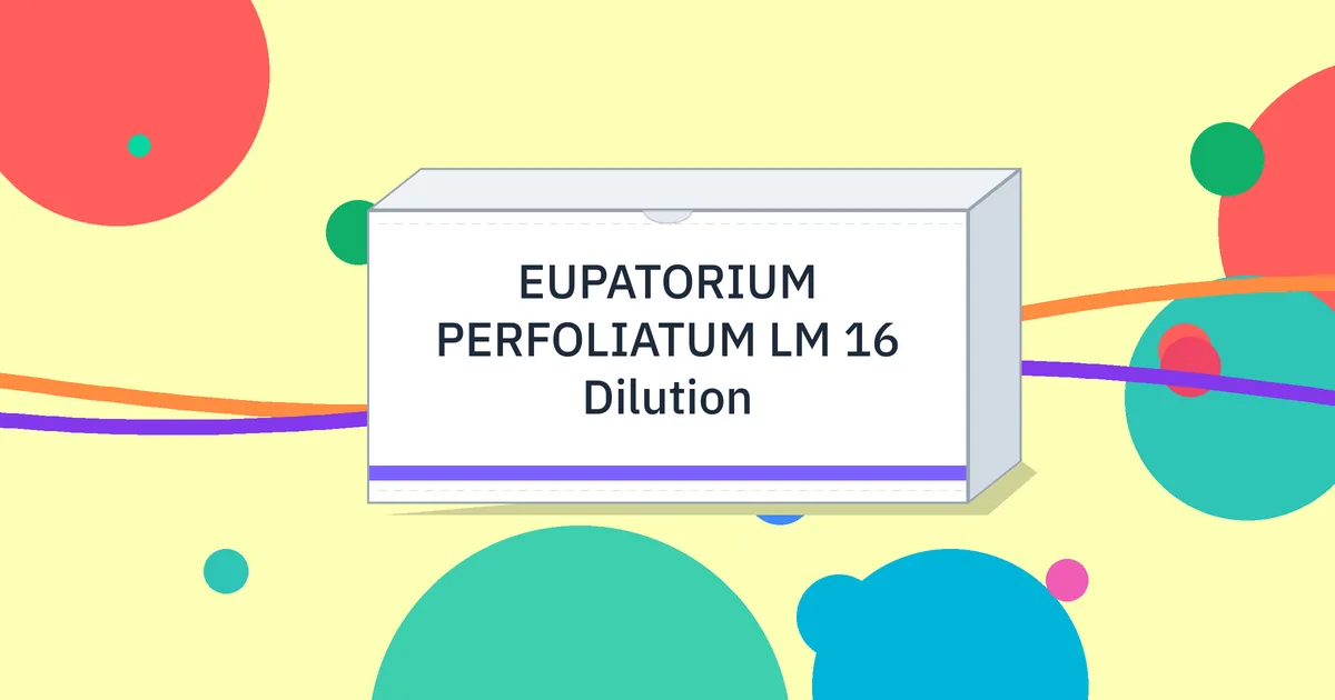 Symbolbild: Packung mit der Aufschrift EUPATORIUM PERFOLIATUM LM 16 Dilution (PZN 12846268) – Verfügbarkeit und Bezug in Apotheken in Frankfurt am Main