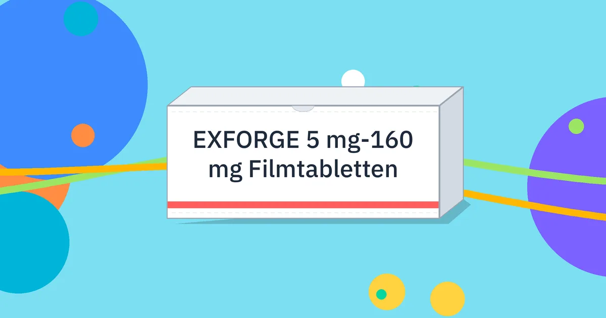 Symbolbild: Packung mit der Aufschrift EXFORGE 5 mg-160 mg Filmtabletten (PZN 12561229) – Verfügbarkeit und Bezug in Apotheken in Frankfurt am Main