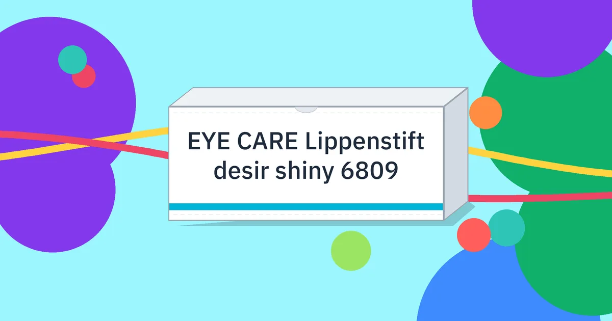 Symbolbild: Packung mit der Aufschrift EYE CARE Lippenstift desir shiny 6809 (PZN 19690763) – Verfügbarkeit und Bezug in Apotheken in Frankfurt am Main
