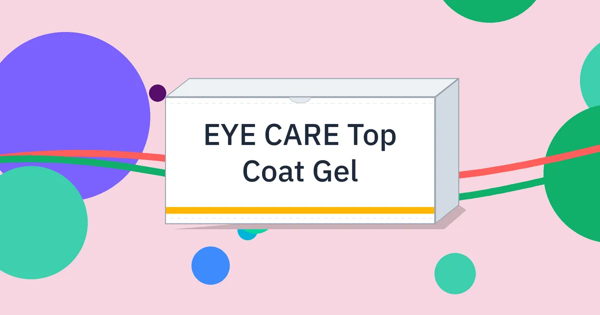 Symbolbild: Packung mit der Aufschrift EYE CARE Top Coat Gel (PZN 15371245) – Verfügbarkeit und Bezug in Apotheken in Frankfurt am Main