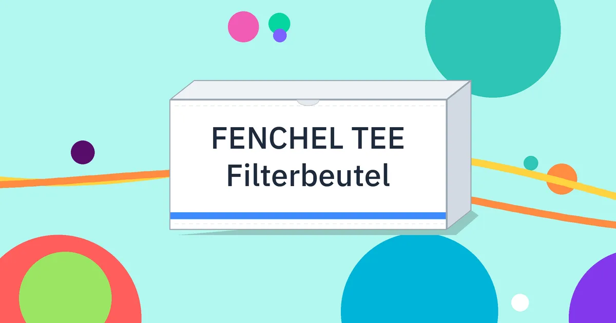 Symbolbild: Packung mit der Aufschrift FENCHEL TEE Filterbeutel (PZN 01245695) – Verfügbarkeit und Bezug in Apotheken in Frankfurt am Main