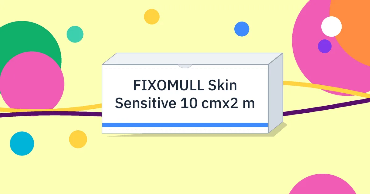 Symbolbild: Packung mit der Aufschrift FIXOMULL Skin Sensitive 10 cmx2 m (PZN 19785311) – Verfügbarkeit und Bezug in Apotheken in Frankfurt am Main