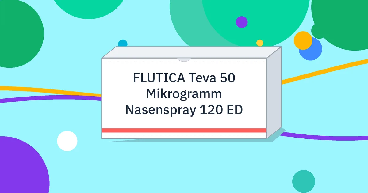 Symbolbild: Packung mit der Aufschrift FLUTICA Teva 50 Mikrogramm Nasenspray 120 ED (PZN 03406122) – Verfügbarkeit und Bezug in Apotheken in Frankfurt am Main