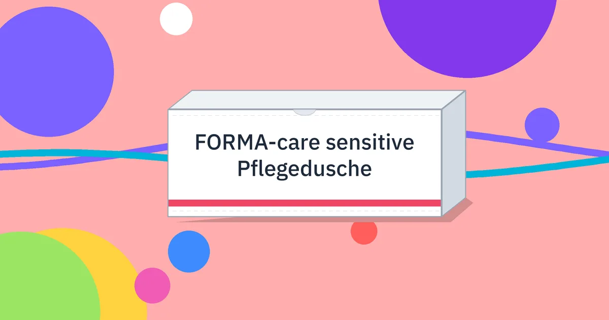 Symbolbild: Packung mit der Aufschrift FORMA-care sensitive Pflegedusche (PZN 19215499) – Verfügbarkeit und Bezug in Apotheken in Frankfurt am Main