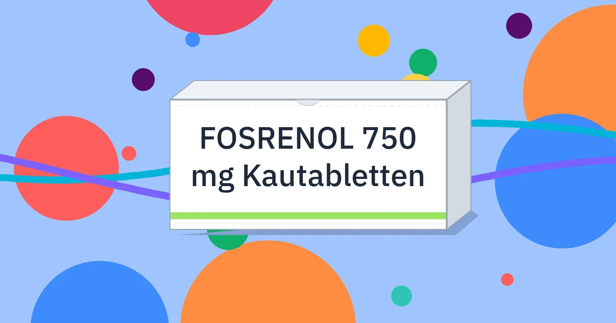 Symbolbild: Packung mit der Aufschrift FOSRENOL 750 mg Kautabletten (PZN 01687045) – Verfügbarkeit und Bezug in Apotheken in Frankfurt am Main