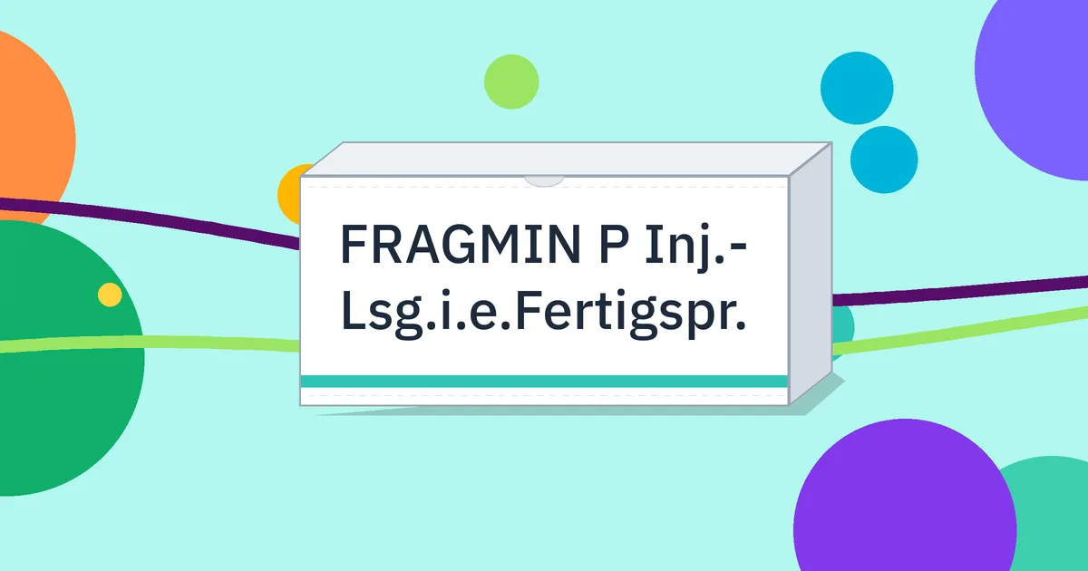 Symbolbild: Packung mit der Aufschrift FRAGMIN P Inj.-Lsg.i.e.Fertigspr. (PZN 00629525) – Verfügbarkeit und Bezug in Apotheken in Frankfurt am Main