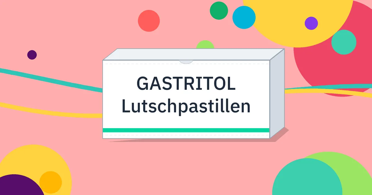 Symbolbild: Packung mit der Aufschrift GASTRITOL Lutschpastillen (PZN 18874544) – Verfügbarkeit und Bezug in Apotheken in Frankfurt am Main