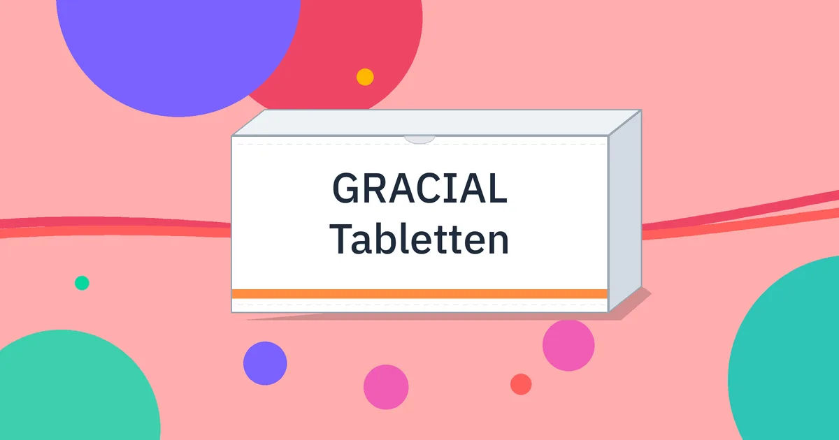 Symbolbild: Packung mit der Aufschrift GRACIAL Tabletten (PZN 07000523) – Verfügbarkeit und Bezug in Apotheken in Frankfurt am Main